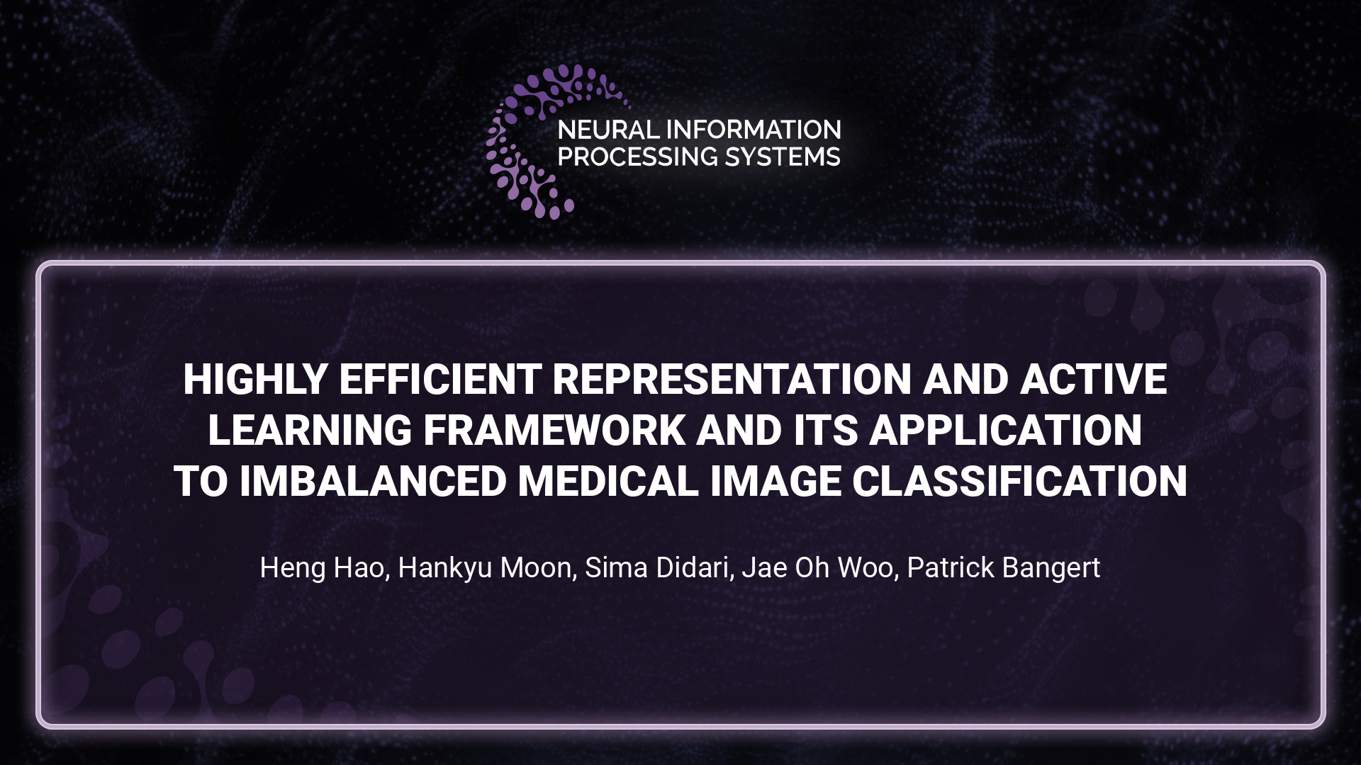 Highly Efficient Representation and Active Learning Framework and Its ... Highly Efficient Representation and Active Learning Framework and Its ...